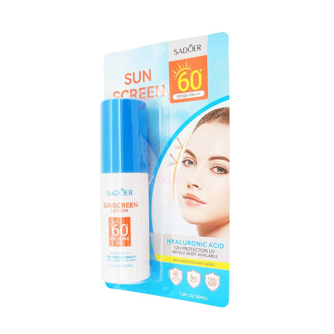 SADOER | 玻尿酸防曬乳SPF60 50ml[6976068950745] (平行進口) | HKTVmall 香港最大網購平台