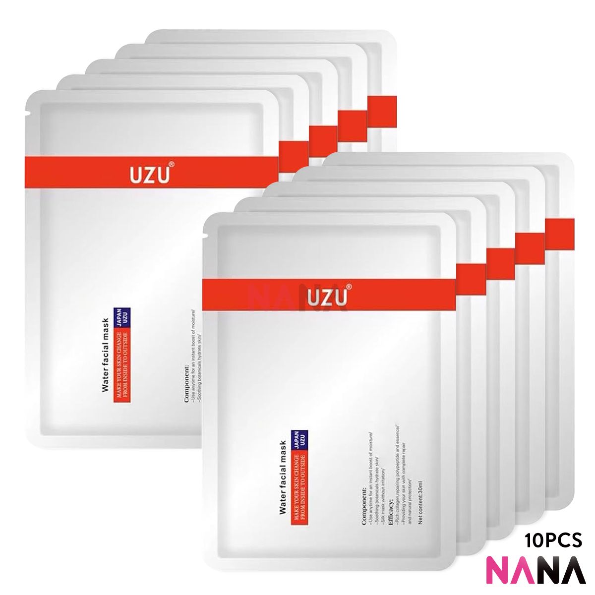 UZU Pro | Water Facial Mask 10pcs | HKTVmall The Largest HK Shopping ...