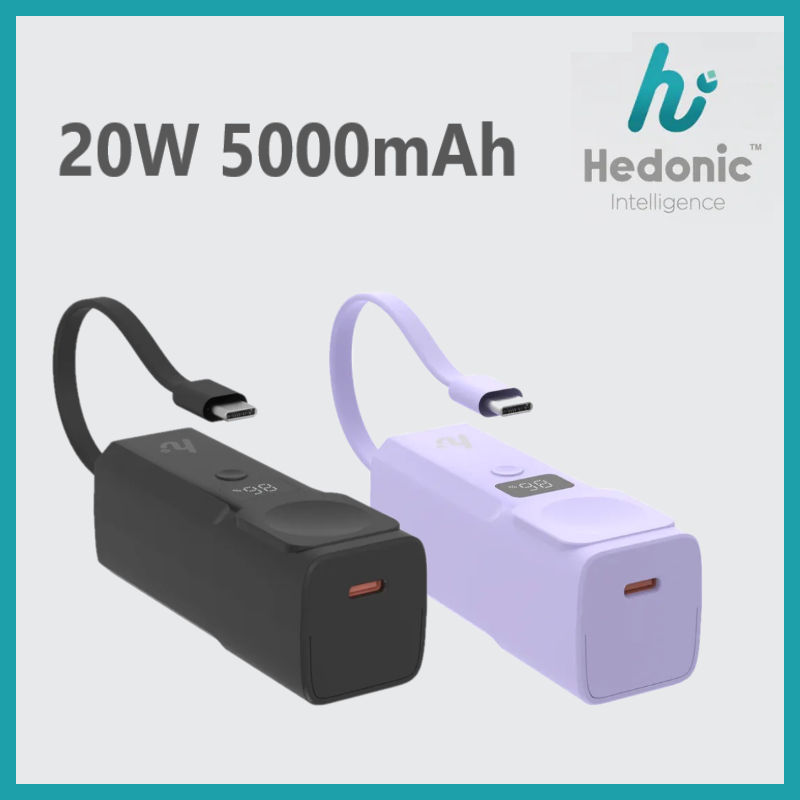 Hedonic | 【黑色】PD 3.0 20W 5000mAh 流動充電池 智能手錶充電池 (手錶:蘋果/三星/華為) | 外置電 ...