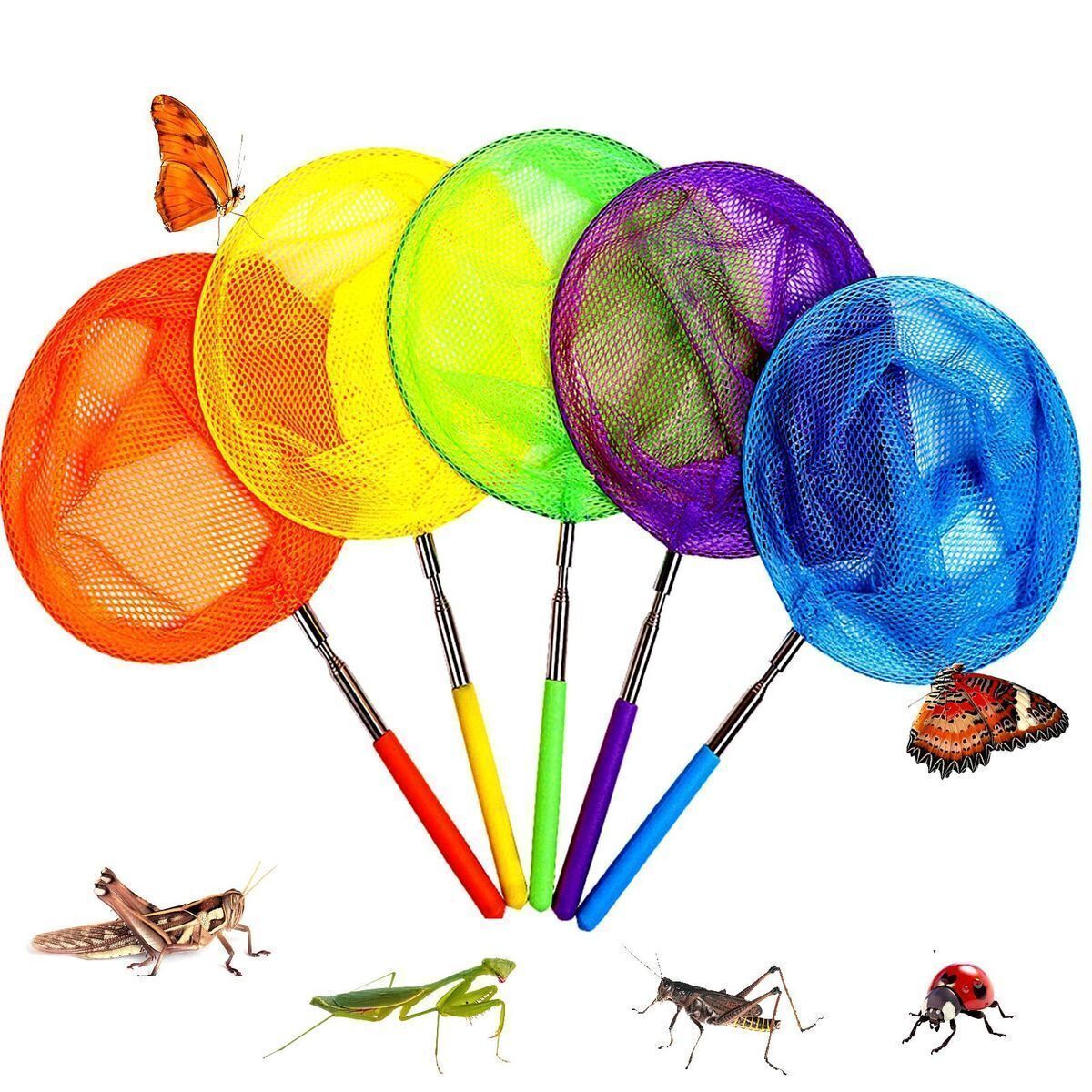 WHALE SHOP | Two-pack children's toy butterfly catching net stainless ...