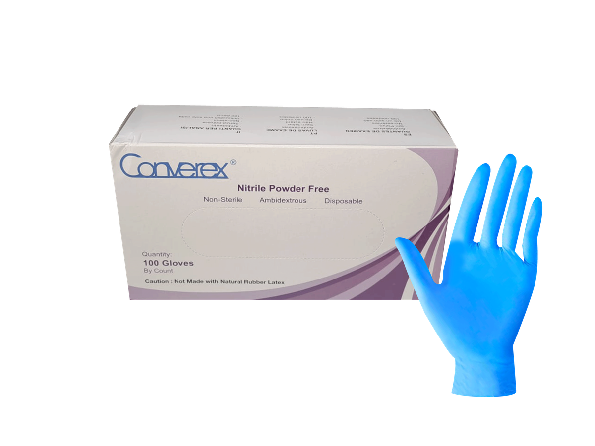 Converex | 【馬來西亞製造】丁晴手套 (中碼 M) 無粉食品級醫用 防敏感 IAP Nitrile Gloves 酒店 廚房 診所 ...