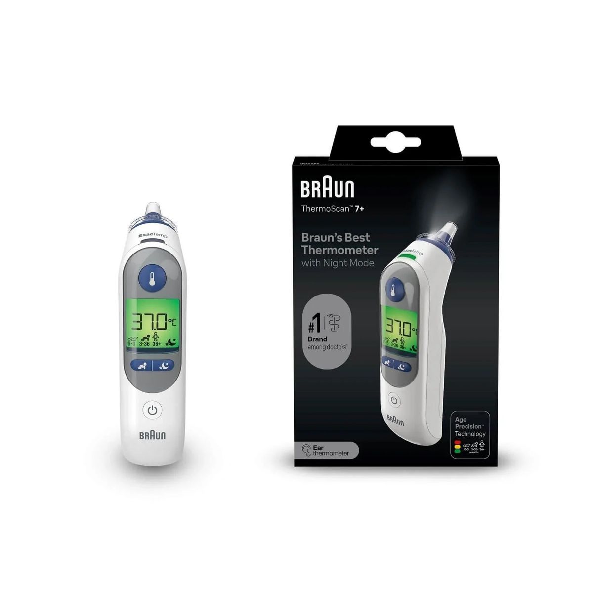 百靈牌 | 博朗 - IRT 6525 電子耳溫計(LED探頭燈/夜光燈顯示屏/發燒顏色顯示/耳探) -平行進口貨 | HKTVmall 香港 ...