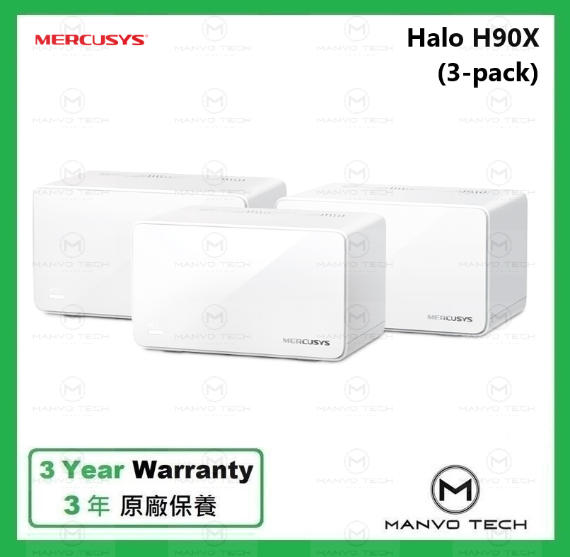MERCUSYS | Halo H90X (3-pack) AX6000 Whole Home Mesh Wi-Fi 6 System 路由器 ...