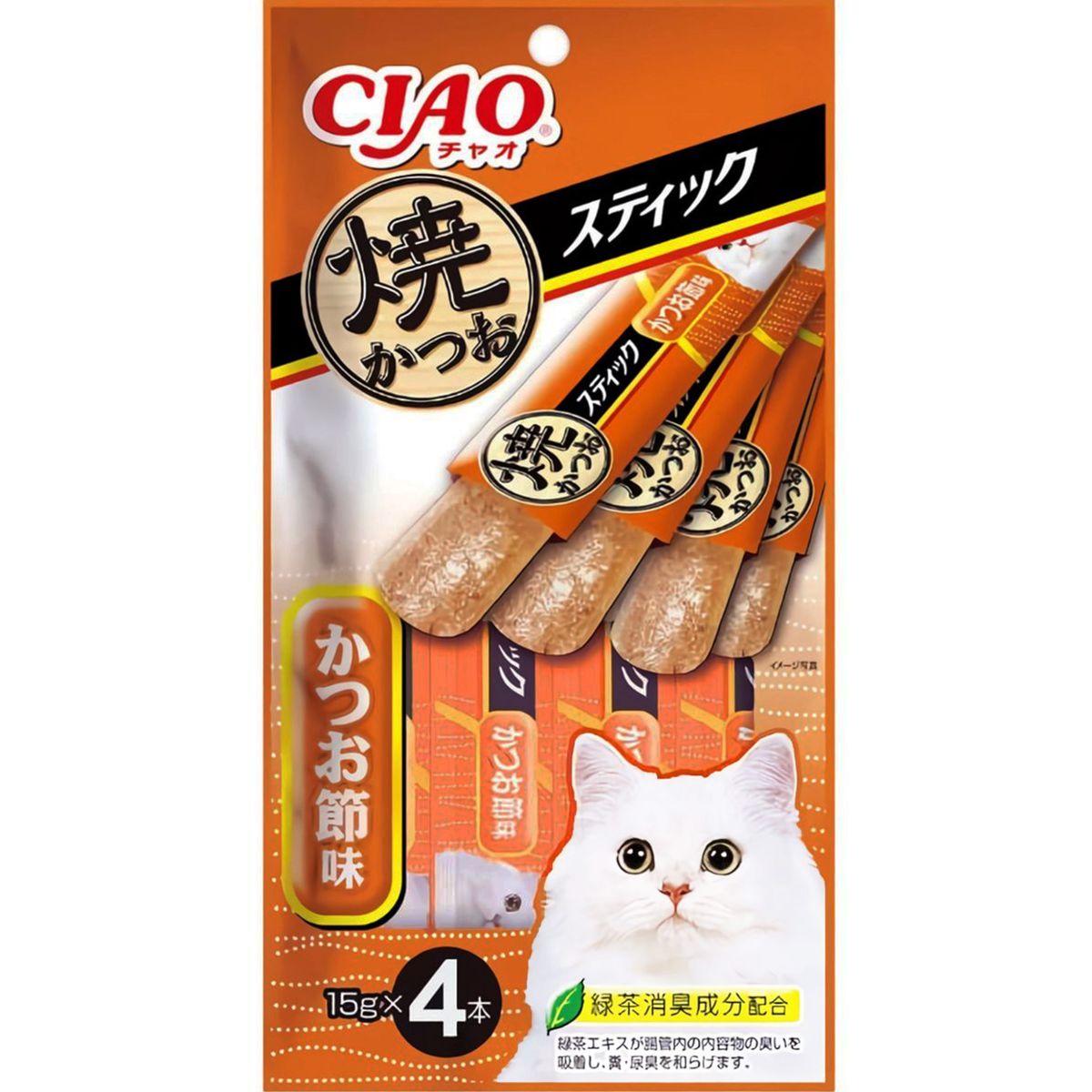 INABA | CIAO Jelly Cat Snack Sticks 15g x 4pcs Grilled Bonito -35310 ...