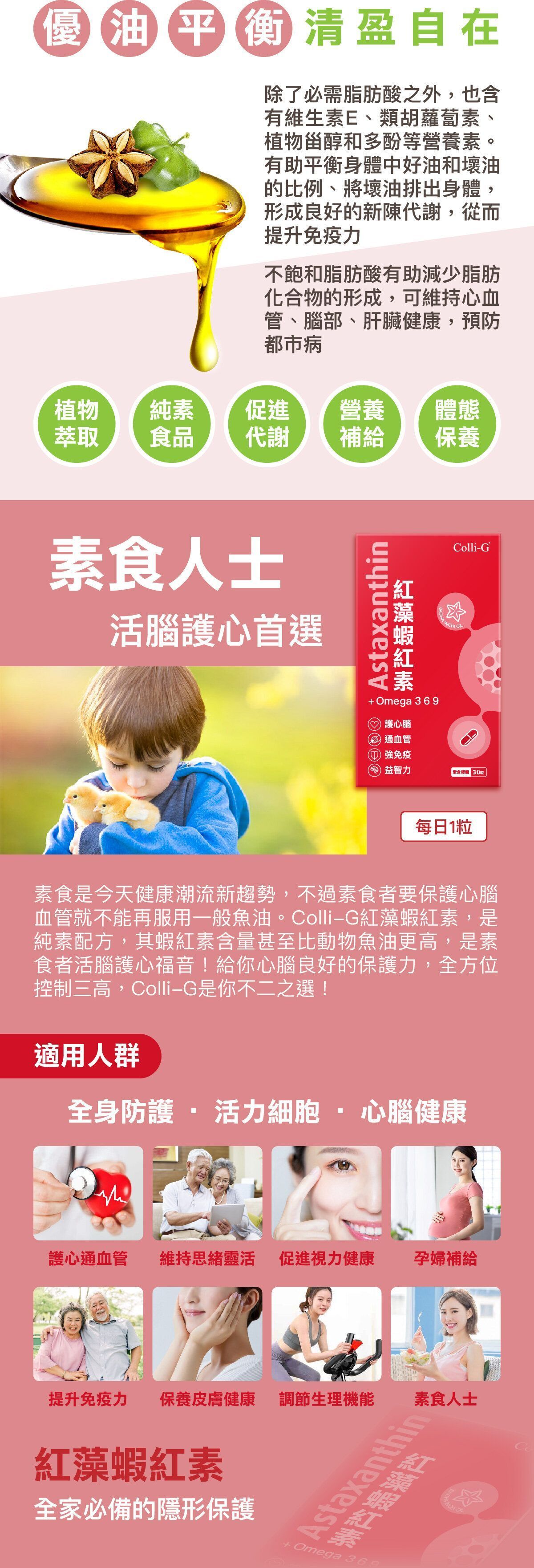 Colli-G | 紅藻蝦紅素 + Omega 3 6 9 (1盒) 護眼 | 活化腦細胞 | 蝦青素 (此日期前最佳:2027年03月04日) | HKTVmall 香港最大網購平台