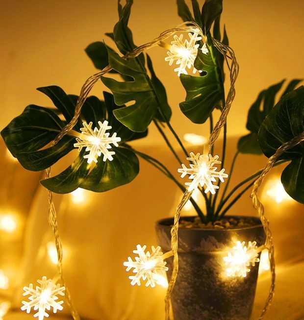 A1 | 20 LED Snowflake String Lights 300cm Christmas Decoration 1 Set ...