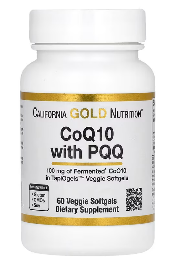 CALIFORNIA GOLD NUTRITION | 輔酶Q10+PQQ 100毫克 60粒素食軟凝膠 - USP藥典級別極高純度CoQ10+專利PureQQ® - 實證增强粒線體功能 强大 ...