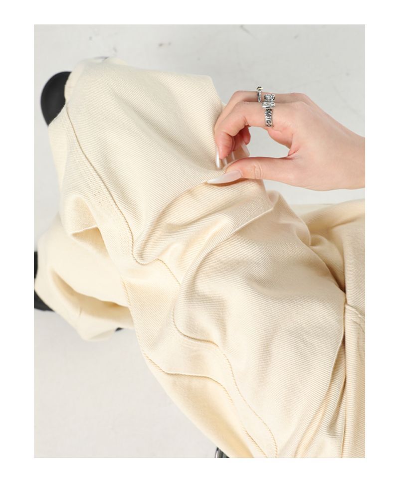 Shipped from Mainland | Light-colored high-waisted splicing curved ...