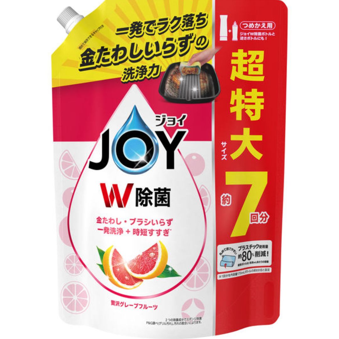 寶潔 | P&G JOY W除菌濃縮去油污洗潔精 930ml 補充裝 葡萄柚香 -18684 (平行進口) | HKTVmall 香港最大網購平台