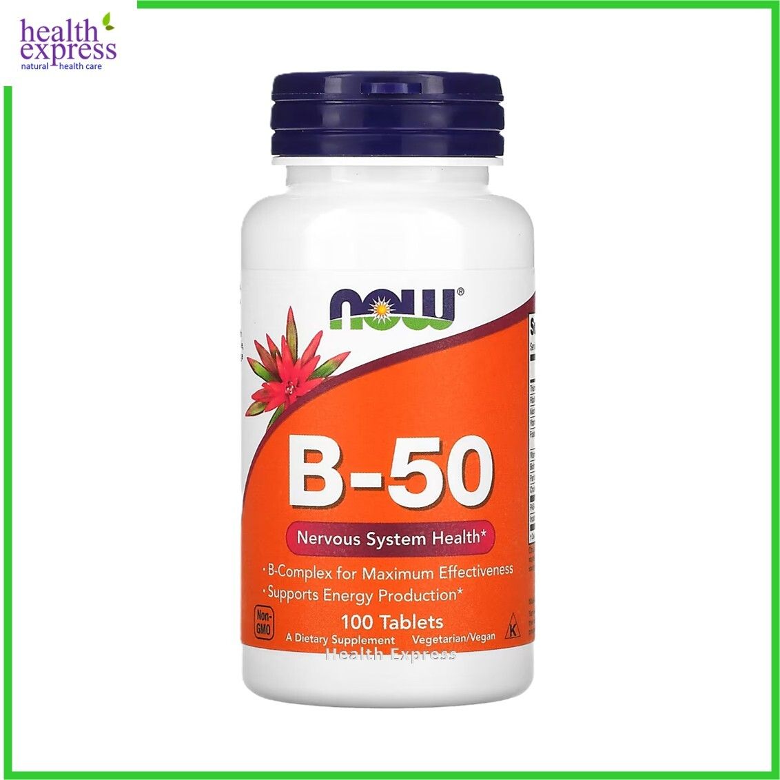 NOW Foods | B-50 100 Tablets - Vitamin B Complex 50 [Authorised ...