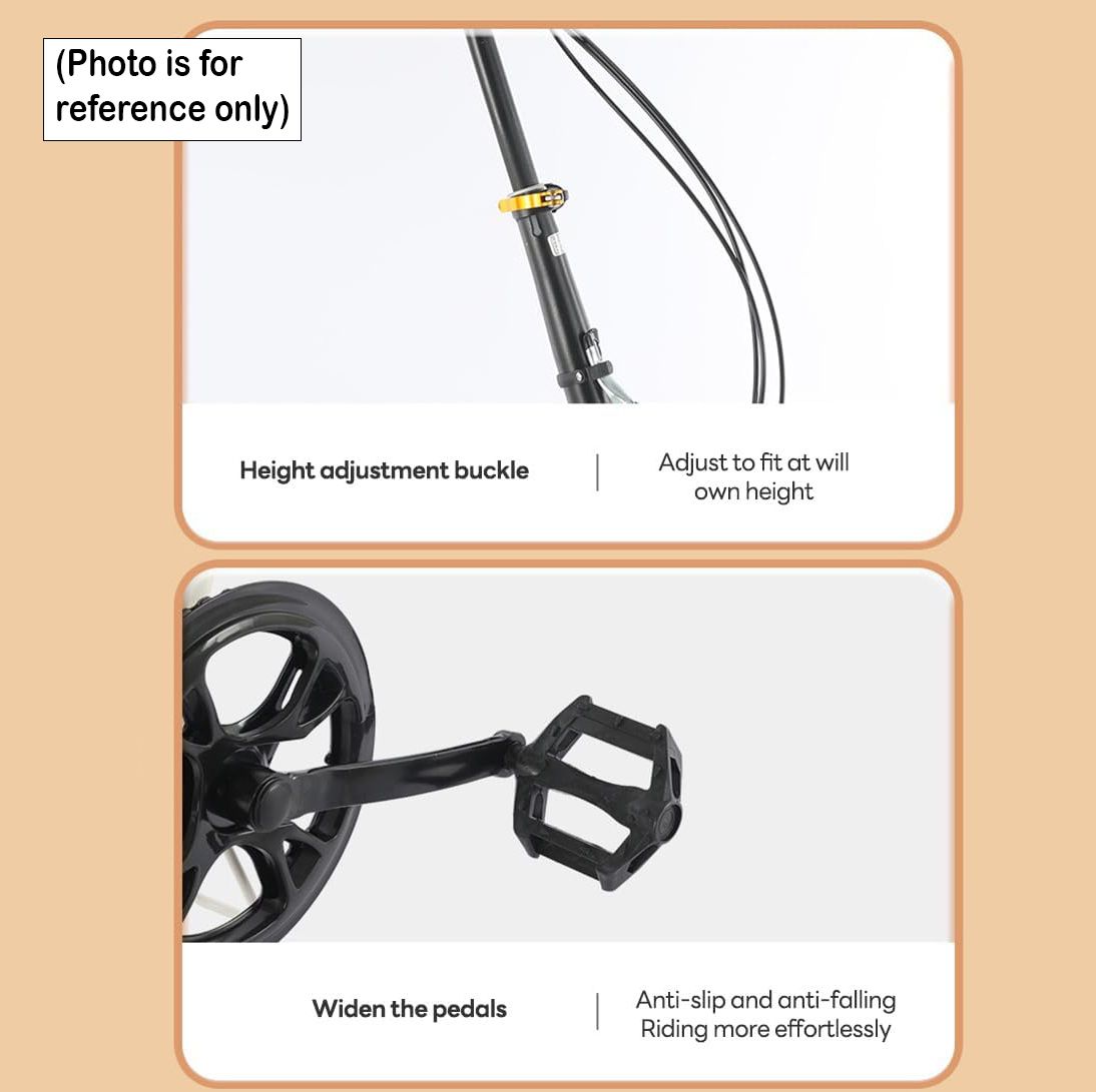 Smartchoice | 16 Inch Foldable Bike (Black) (High Carbon Steel Mountain Bicycle Disc Brake Non ...