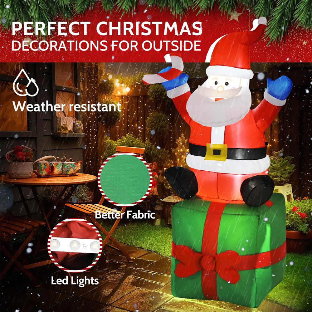 全城熱賣 | 6 FT Christmas Inflatable Decorations, Santa Claus Sitting on ...