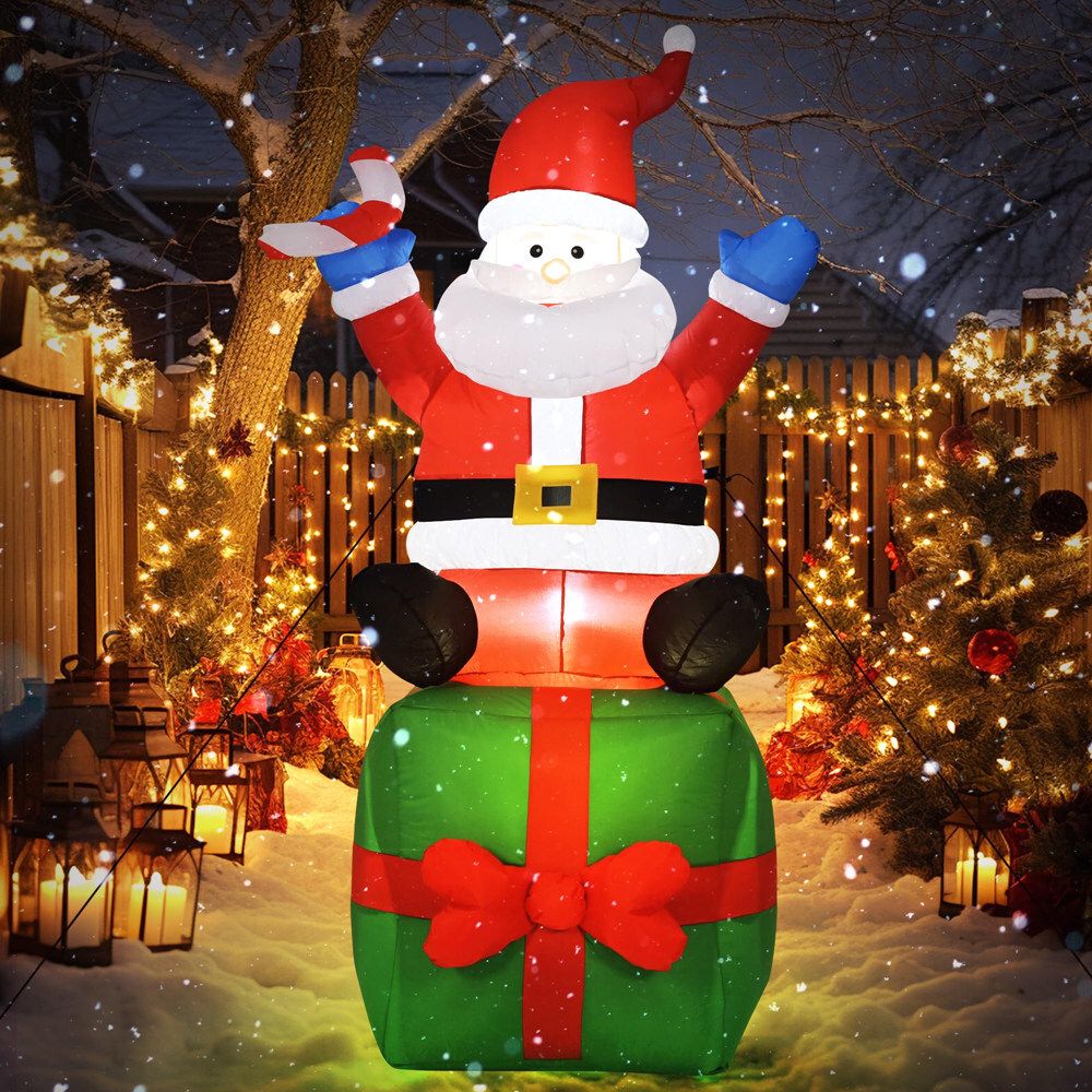 全城熱賣 | 6 FT Christmas Inflatable Decorations, Santa Claus Sitting on ...