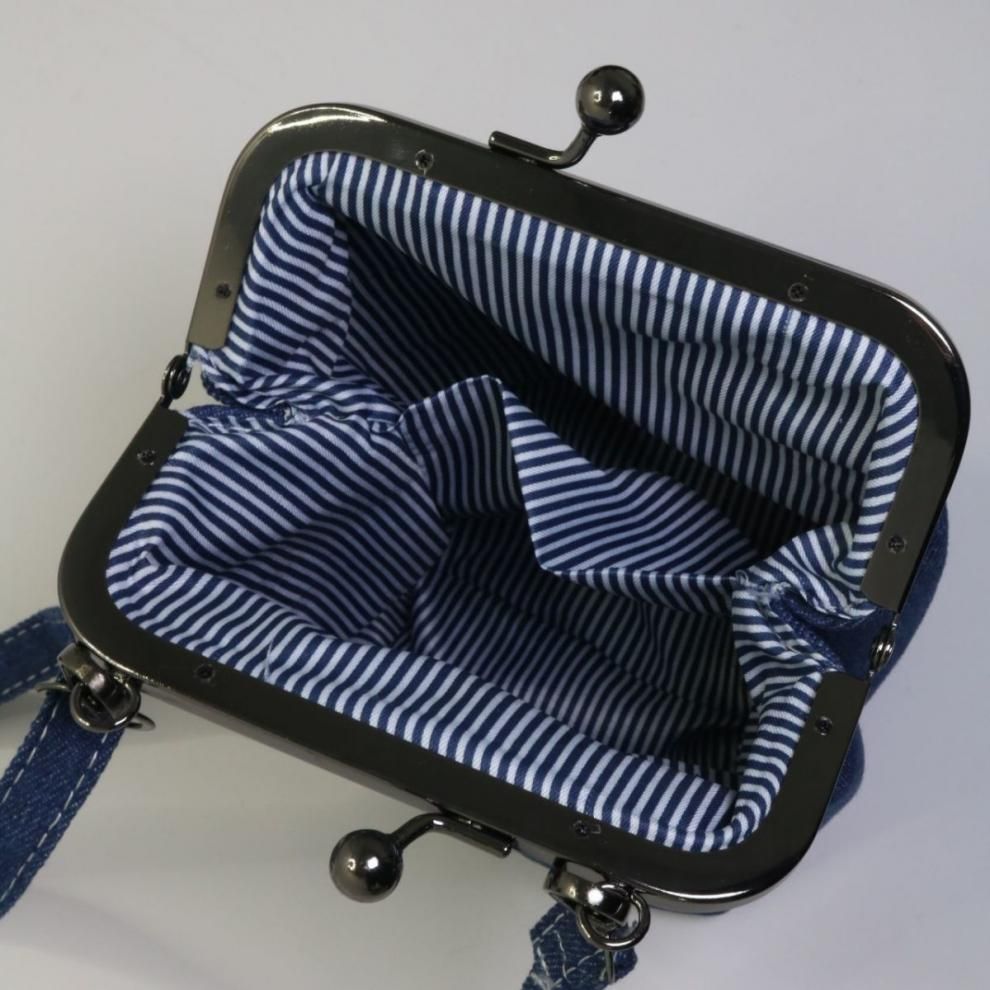 Shipped from Mainland | Jeans fabri-Light blue + one-shoulder strap ...