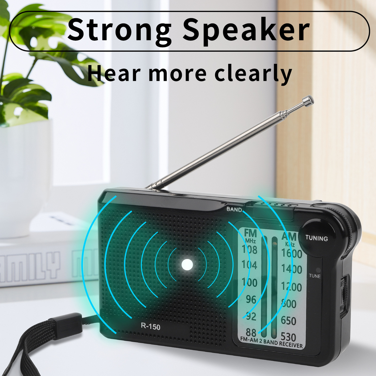 全城熱賣 | 收音機 兩波段 復古 便攜式 內置鋰電不需電芯 袖珍收音機 長者 老人收音機 AM FM R-150 - 銀色 [300012 B2-2] | 顏色 : 銀色 ...