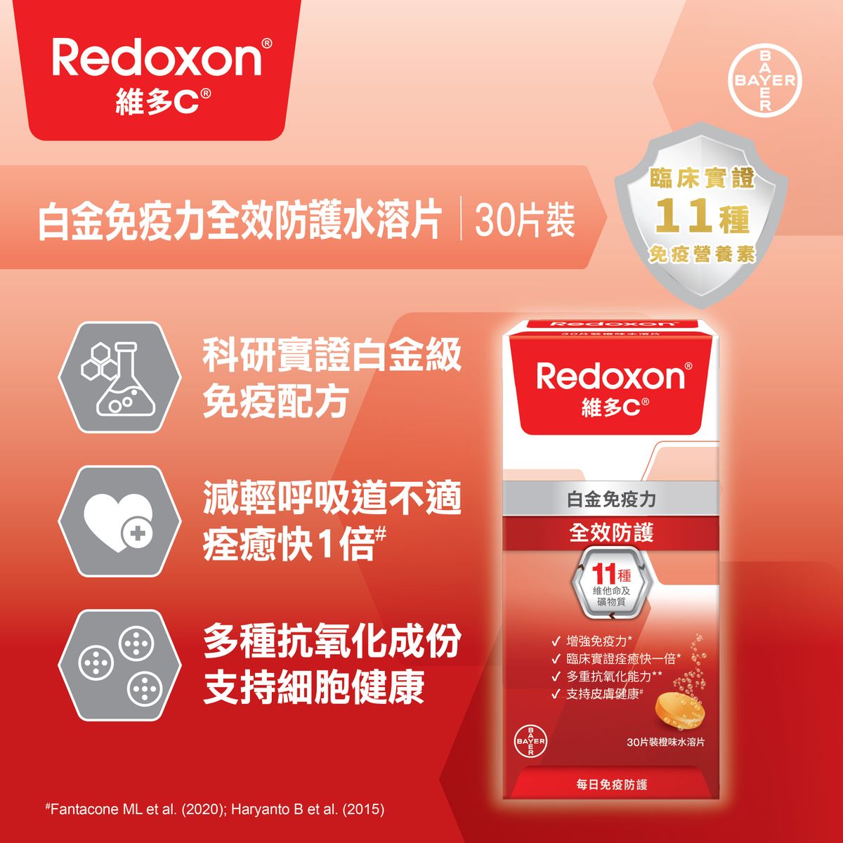 維多C | IMMUNOPRO 白金免疫力配方水溶片 30片裝 [香港原裝行貨] [新舊包裝隨機發貨] EXP: 202611 ...