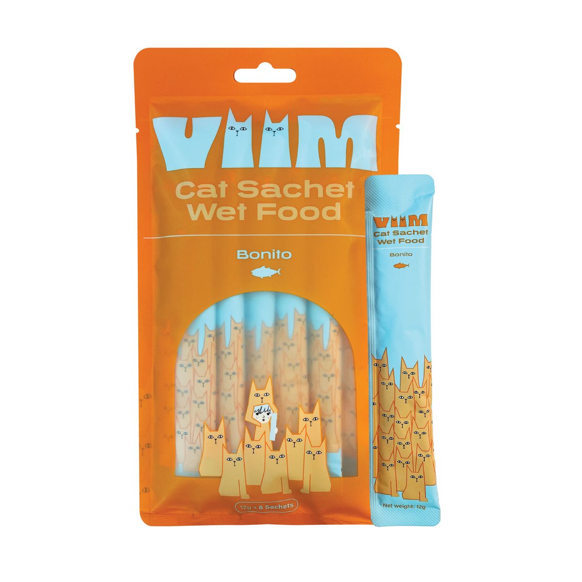 No Brand | Viim Bonito Cat Sachet Wet Food (12g x 6) 450676 | HKTVmall ...