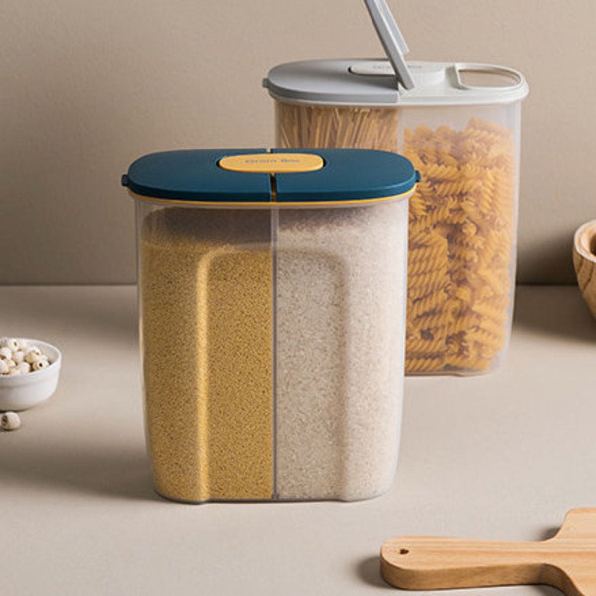 全城熱賣 | Airtight Cans Grain Storage Box Capacity Compartment Dry Goods ...
