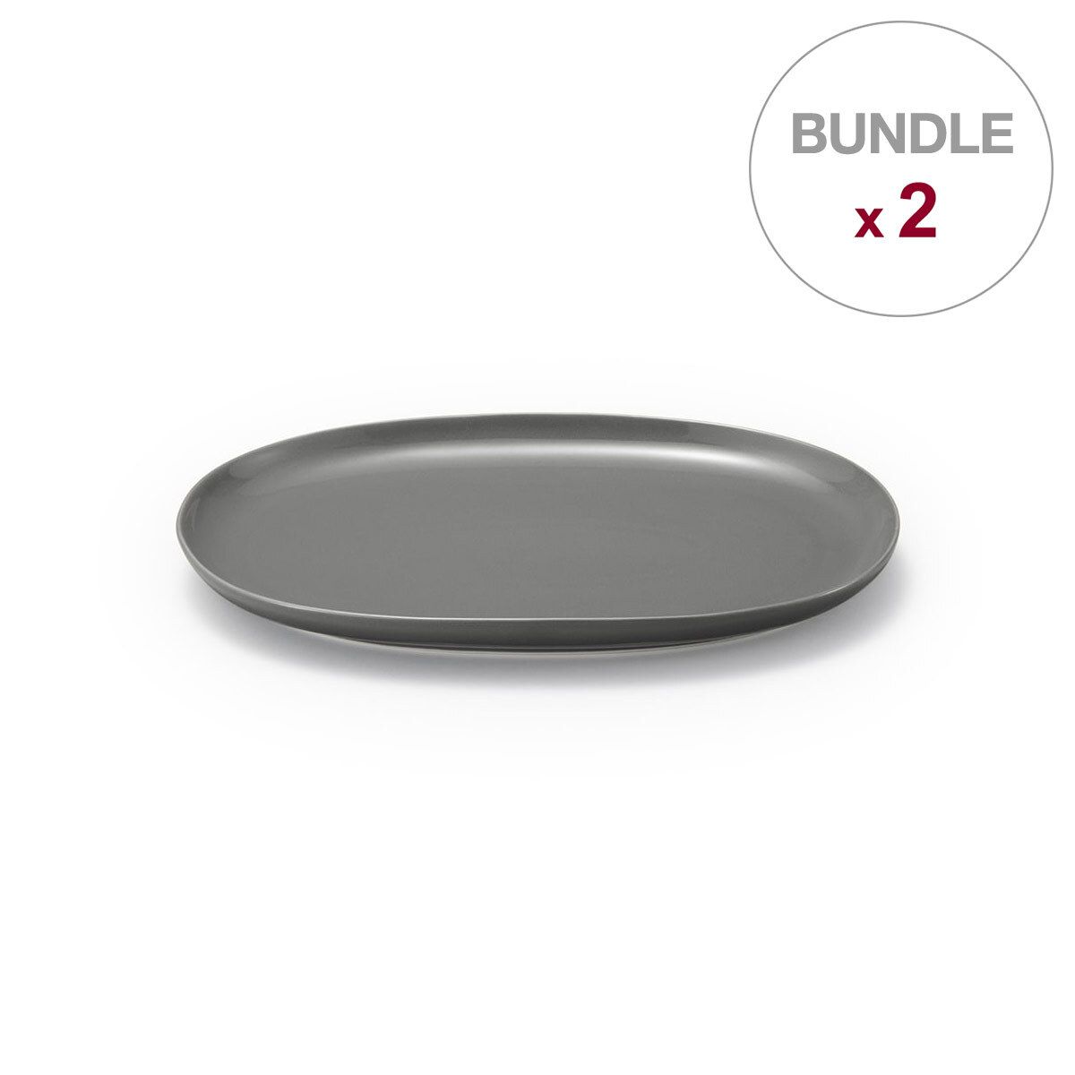 MUJI | Everyday Tableware Oval Plate - Grey S【2 pcs】 | HKTVmall The ...