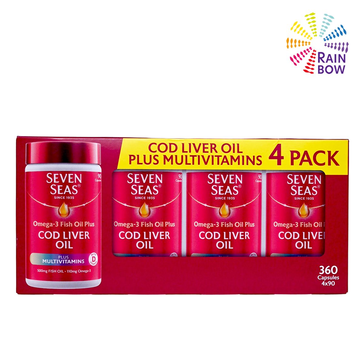 SEVEN SEAS | Cod Liver Oil Plus Multivitamins Omega3 Fish Oil 360 ...