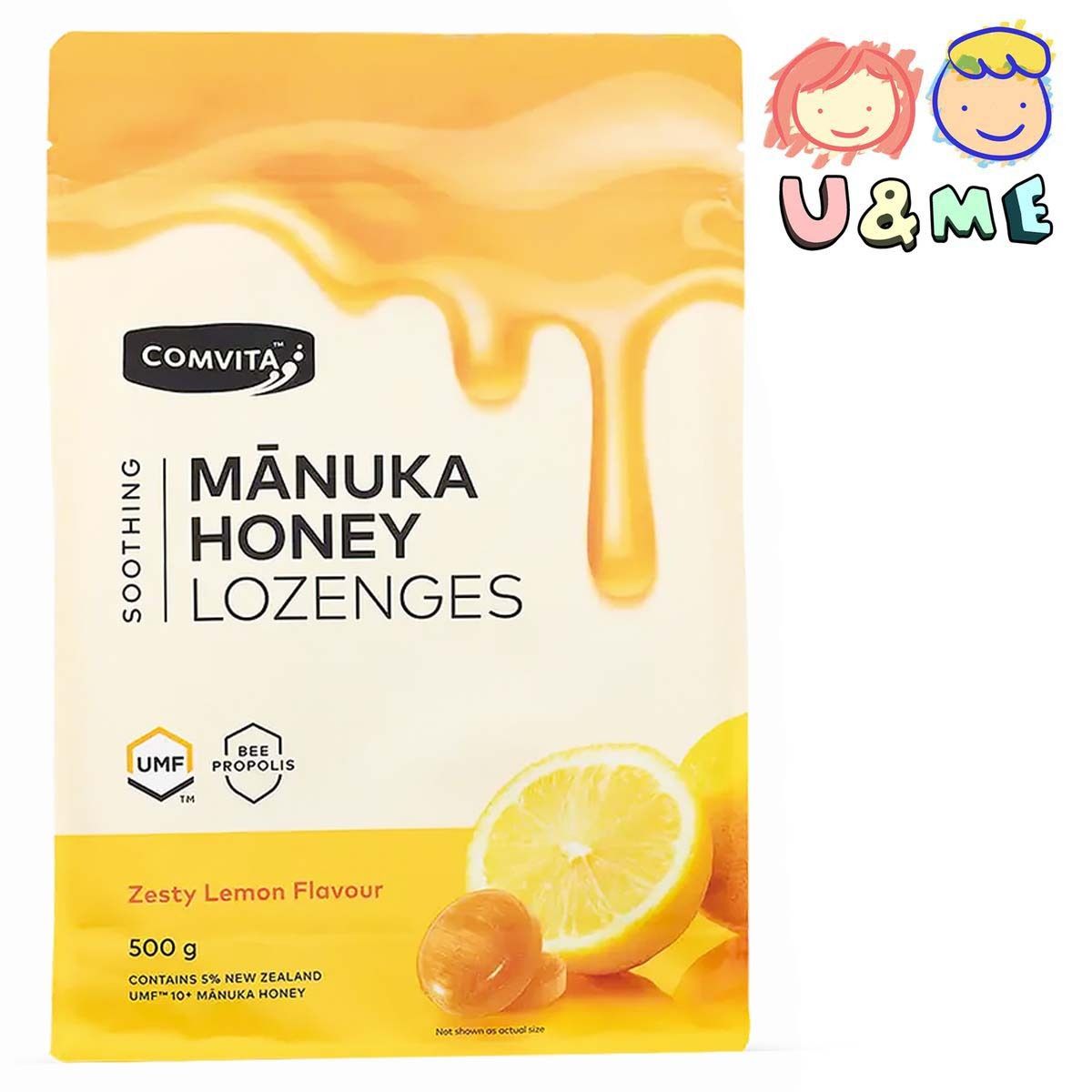 康維他 | 麥蘆卡蜂蜜蜂膠潤喉糖 500g (檸檬味) (平行進口貨) | HKTVmall 香港最大網購平台