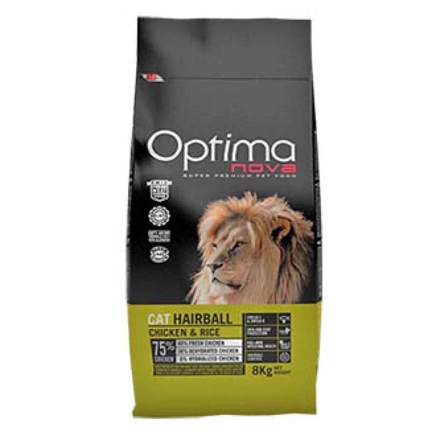 Optima | Optima 貓糧 nova 獅王毛球清除配方 Hairball Chicken & Rice 2kg (OCH-M) #貓 ...