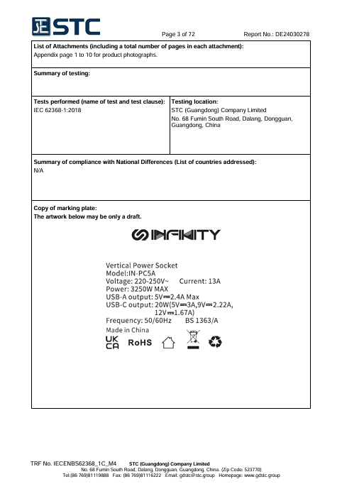 Infinity | 【黑色】PC5A PD20W 3A1C 5位直立拖板 | IN-PC5A | 顏色 : 黑色 | HKTVmall 香港 ...