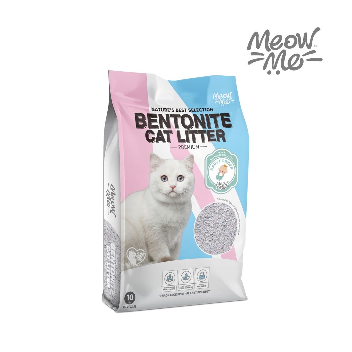 MEOW ME | Bentonite Cat Litter(Baby Power) 10kg | HKTVmall The Largest ...
