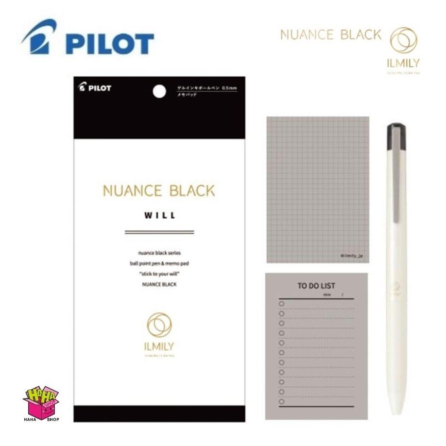 PILOT | Pilot ILNB-SET-B 紙筆套裝 ILMILY Nuance Black 系列 啫哩筆 黑墨 0.5mm + 記事簿 | HKTVmall 香港最大網購平台