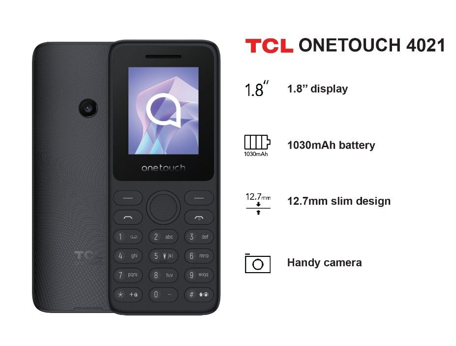 TCL | TCL Onetouch 4021 2G 功能型手機 | 顏色 : 深灰色 - W04 | HKTVmall 香港最大網購平台