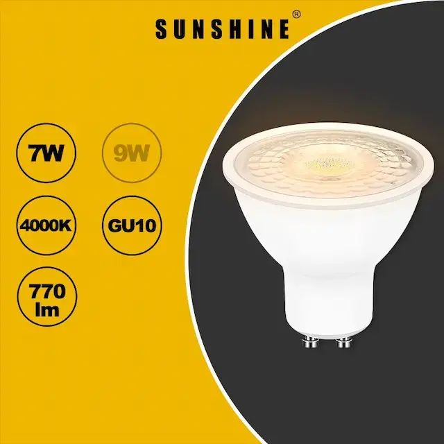 SUNSHINE | Transparent LED Bulb (GU10) - 7W / Coolwhite 4000K / AC220V ...