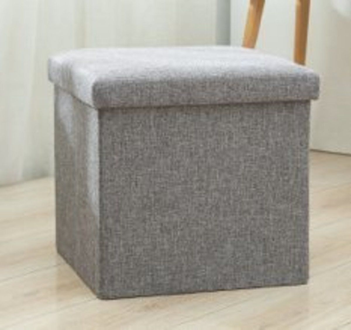 ONE | 【大人啱坐！可摺疊】灰色可摺疊收納凳子儲物凳儲物椅收納椅(正方常規版，高 31cm) | HKTVmall The Largest HK Shopping Platform