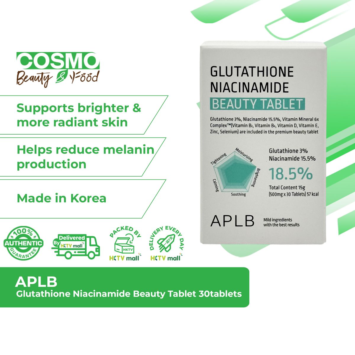 APLB | Glutathione Niacinamide Beauty Tablet 30tablets [Exp: 2027 ...