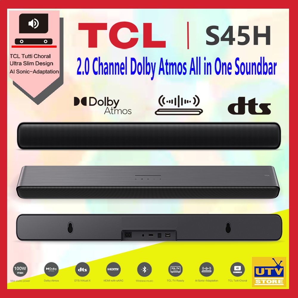 TCL | S45H 2.0 聲道專業超重低音soundbar | HKTVmall 香港最大網購平台