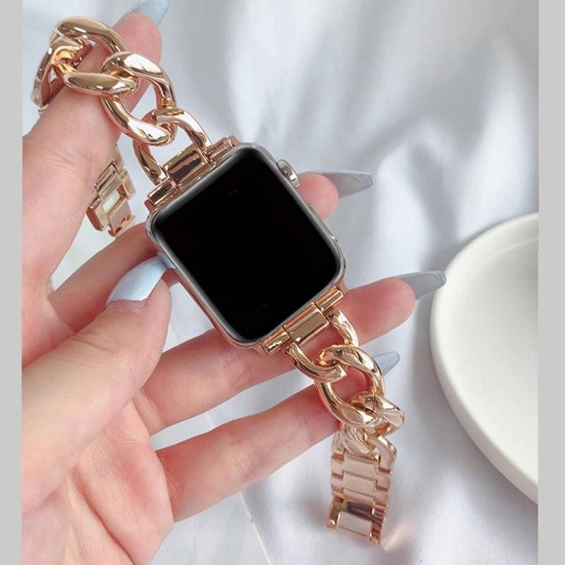 Other Brands | Length Adjustable Apple Watch Metal Strap for 1/2/3/4/5 ...