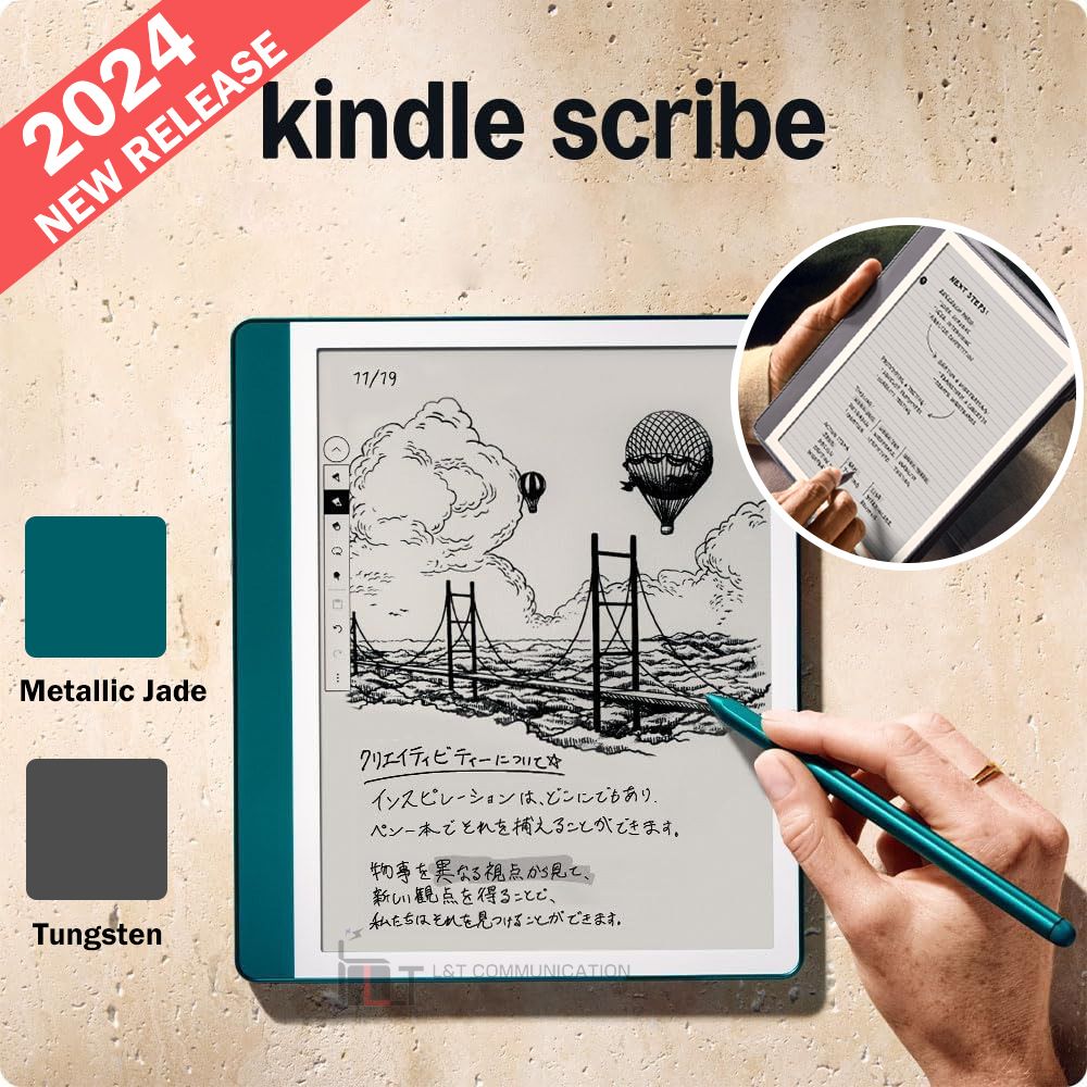 亞馬遜 | 2024 Kindle Scribe 電子書閱讀器(64GB 高級筆)(金屬翡翠綠) C2(08573)(平行進口) | 顏色 ...