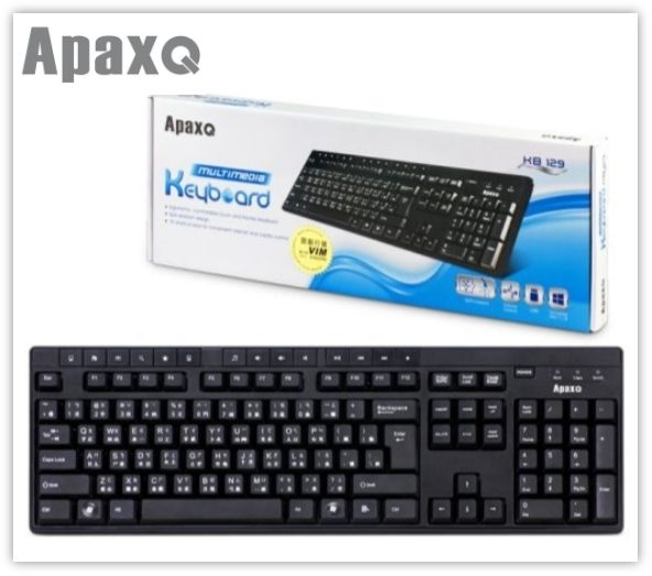 ApaxQ | ApaxQ KB129B-USB Multimedia Keyboard - USB BK | HKTVmall 香港最大網購平台