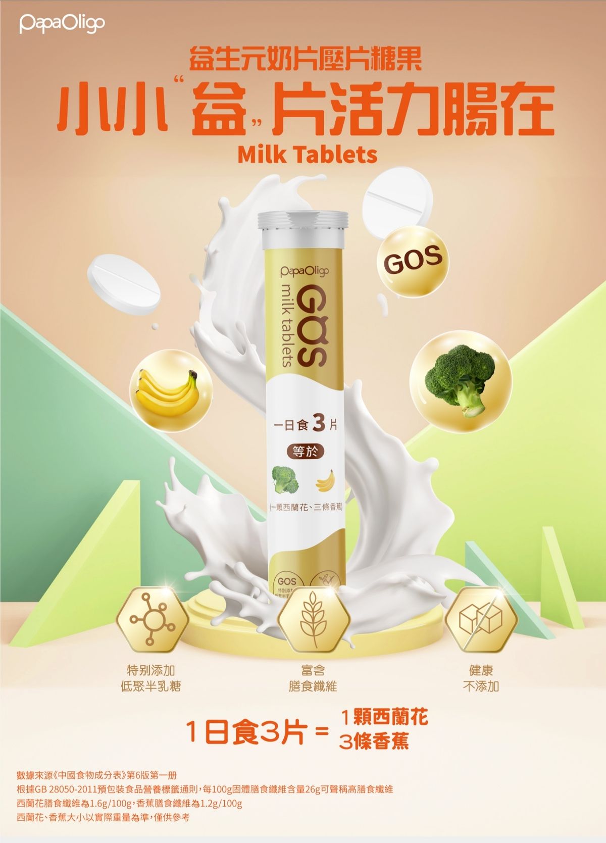 Papa Oligo | [ 3 BOTTLE SET ] PAPAOLIGO GOS MILK TABLETS(18pcs) | HKTVmall The Largest HK ...
