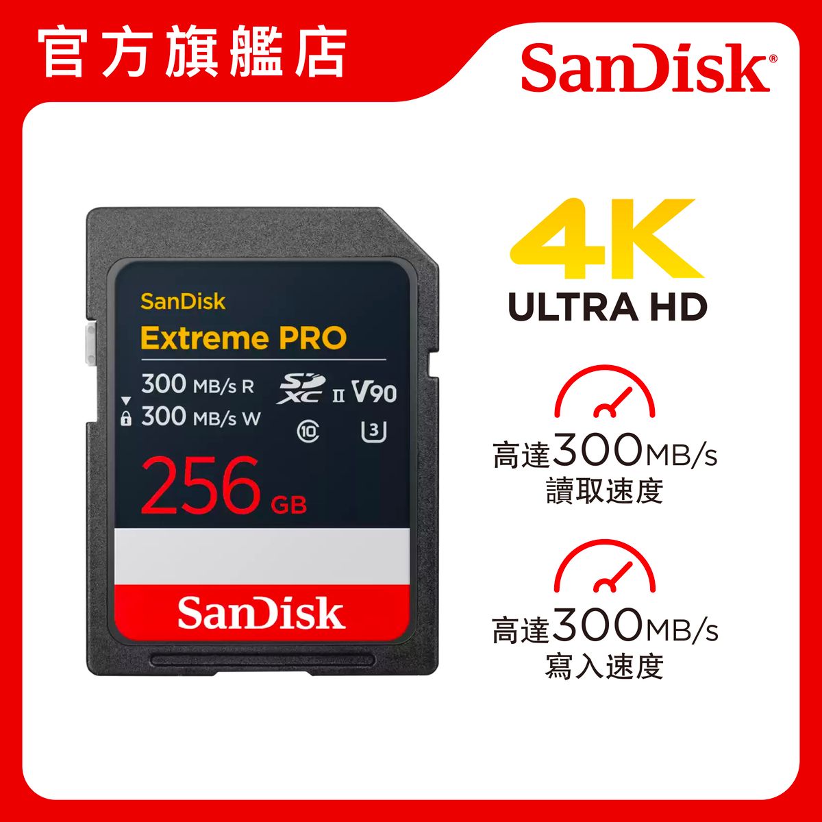 SanDisk | Extreme PRO SDXC 256GB UHS-II 300MB/R 300MB/W 記憶卡 (SDSDXDM ...
