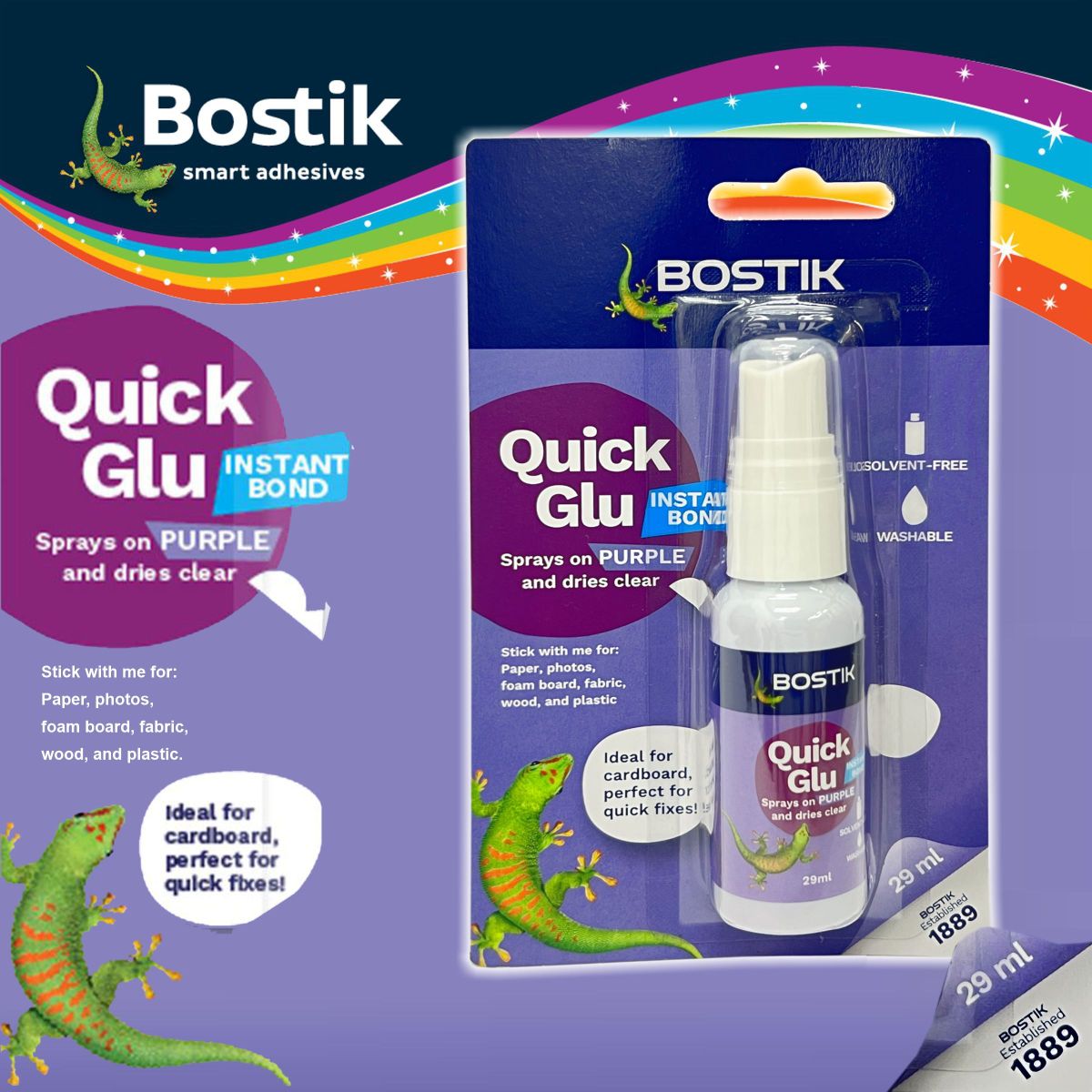 Bostik | Bostik® QUICK GLU 水溶性快速噴膠水（非氣霧劑型）29毫升 1 支裝《香港行貨》 | HKTVmall 香港 ...
