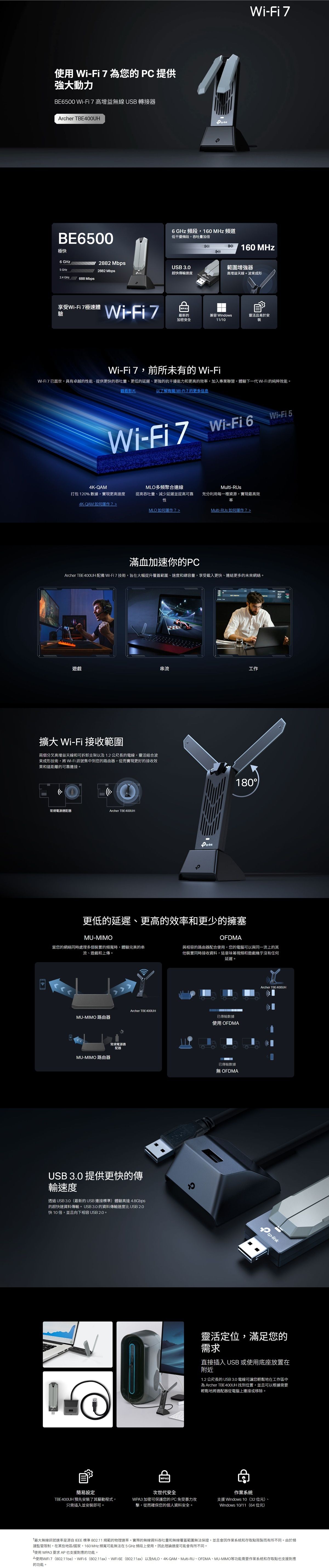 TP-Link | Archer TBE400UH BE6500 Wi-Fi 7 高增益無線 USB 接收器 / USB WiFi 7 接收器 / Wi Fi 7 手指 | HKTVmall ...