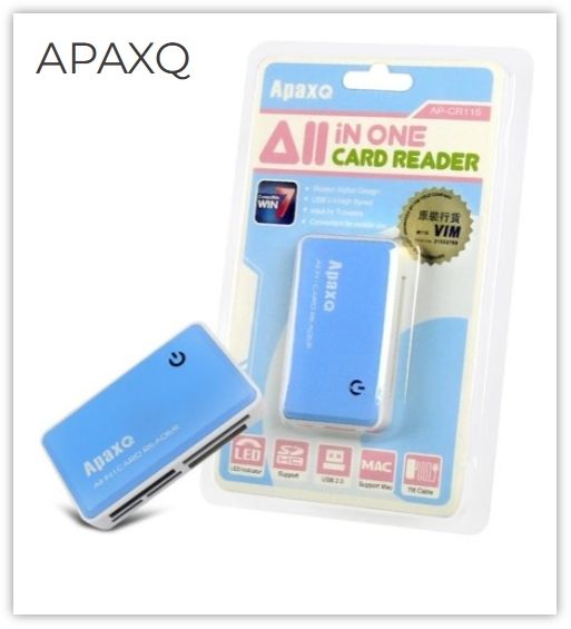 ApaxQ | ApaxQ CR116BU 迷你讀咭器 Card Reader (Blue) | HKTVmall 香港最大網購平台