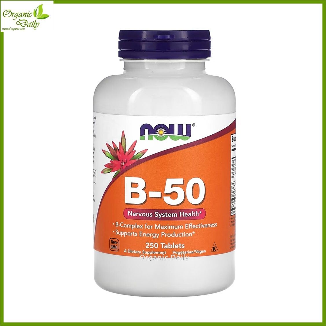 NOW Foods | B-50 250 Tablets - Vitamin B Complex 50 [Authorised ...