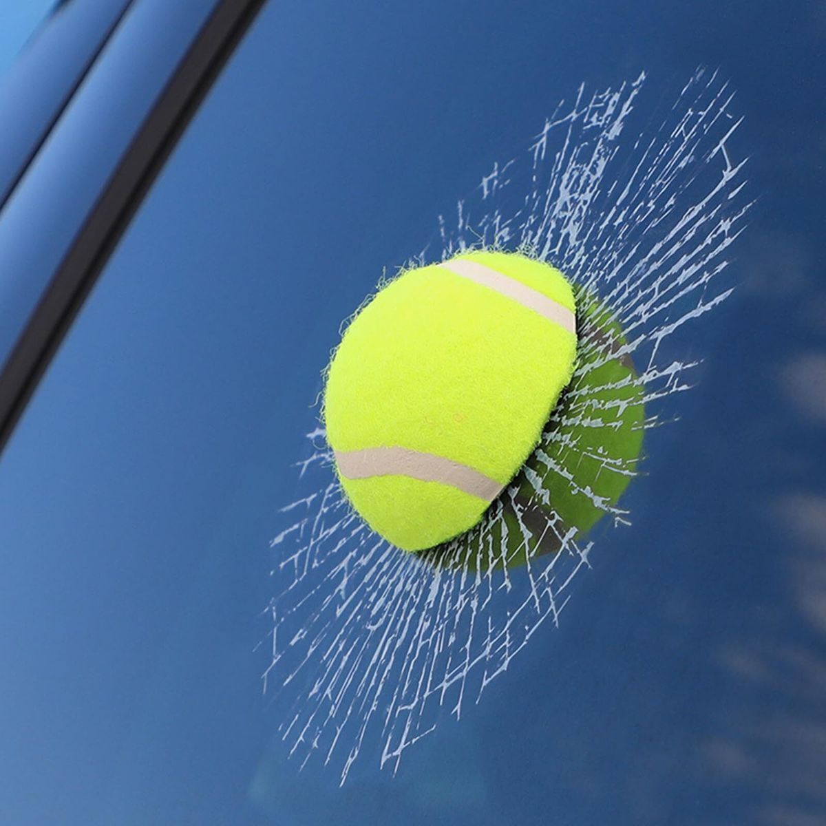 Life Needs Center | 3D prank broken glass sticker, realistic ball ...