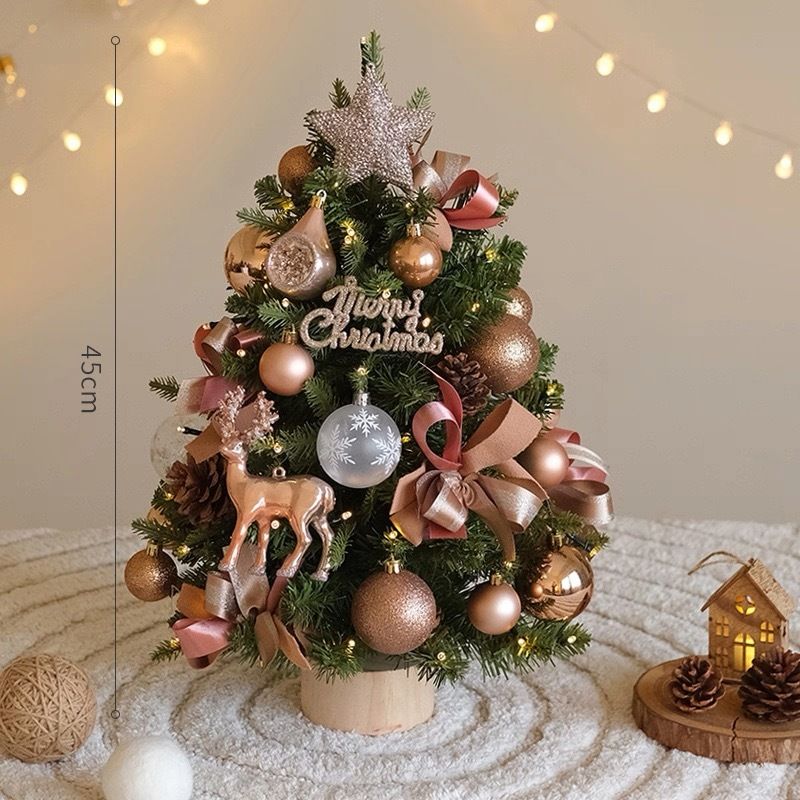 OTHER | [Champagne Gold Elk Christmas Tree] Home Christmas Scene ...