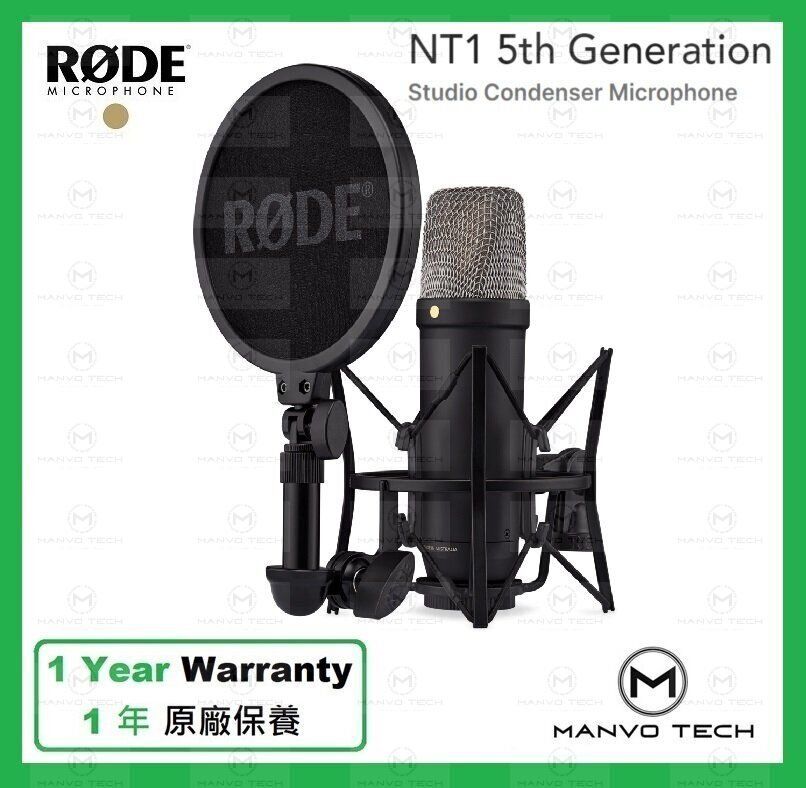RODE | NT1 5th Generation Studio Condenser Microphone - 黑色 | 顏色 : 黑色 ...
