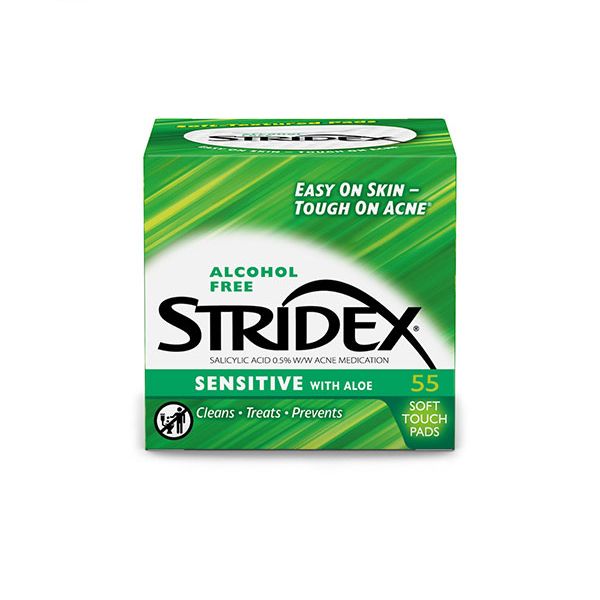 Stridex | STRIDEX - Alcohol Free Sensitive Pads With Aloe GREEN - 55pcs | HKTVmall 香港最大網購平台