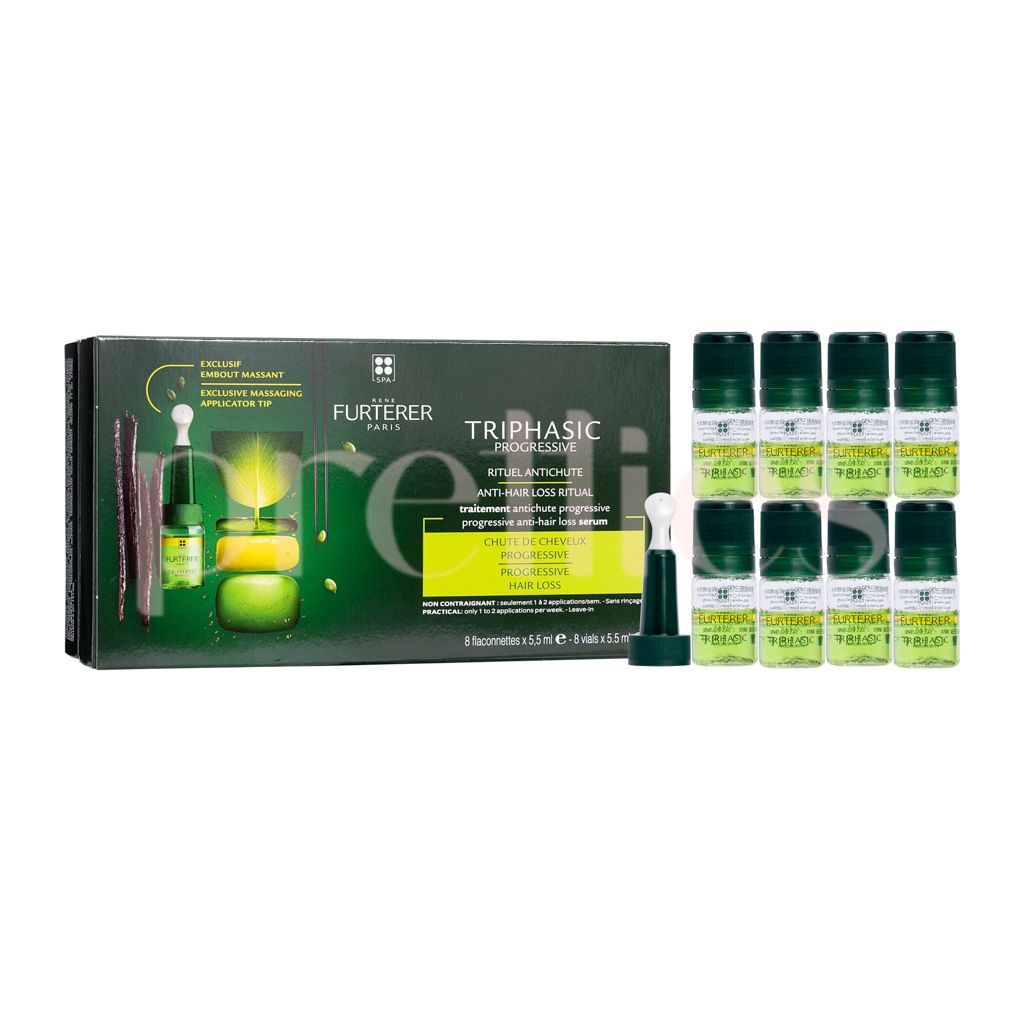Rene Furterer | TRIPHASIC 再生防脫髮精華 (持續性及遺傳性脫髮) 5.5ml x8枝/盒 (平行進口貨品 ...