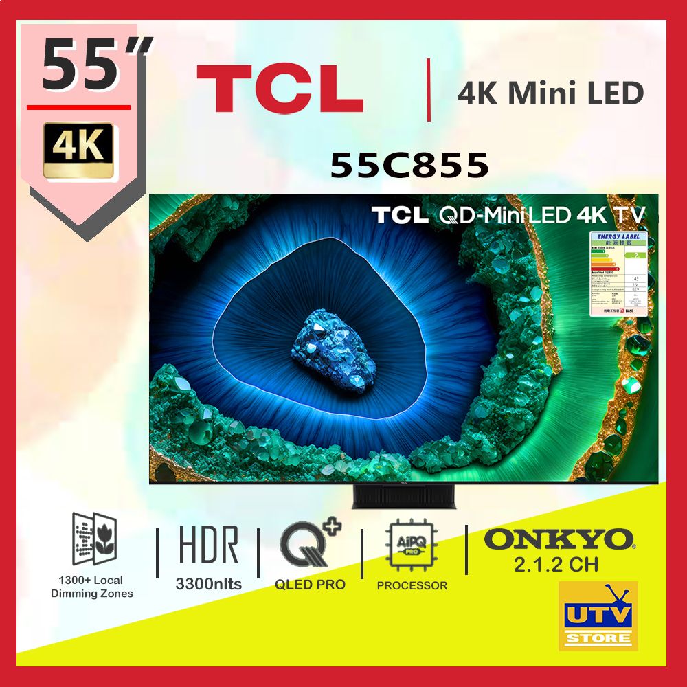 TCL | 55 C855 QD-Mini LED Ultimate TV Google TV 極致電視 智能電視 55C855 | HKTVmall 香港最大網購平台