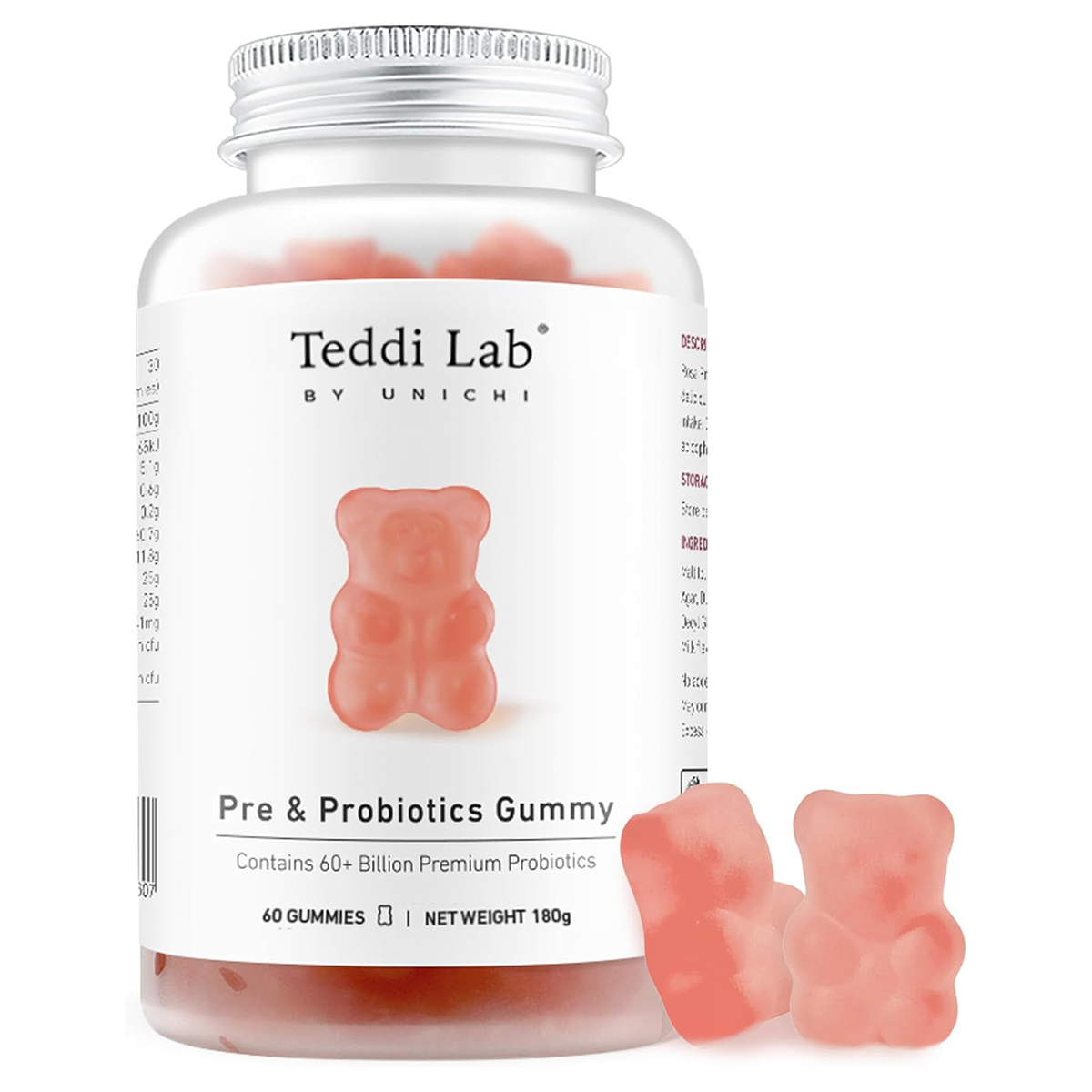 Unichi | Teddi Lab Rosa Prima 益生元益生菌小熊軟糖 乳酪味 60粒（平行進口） | HKTVmall 香港最大網購平台